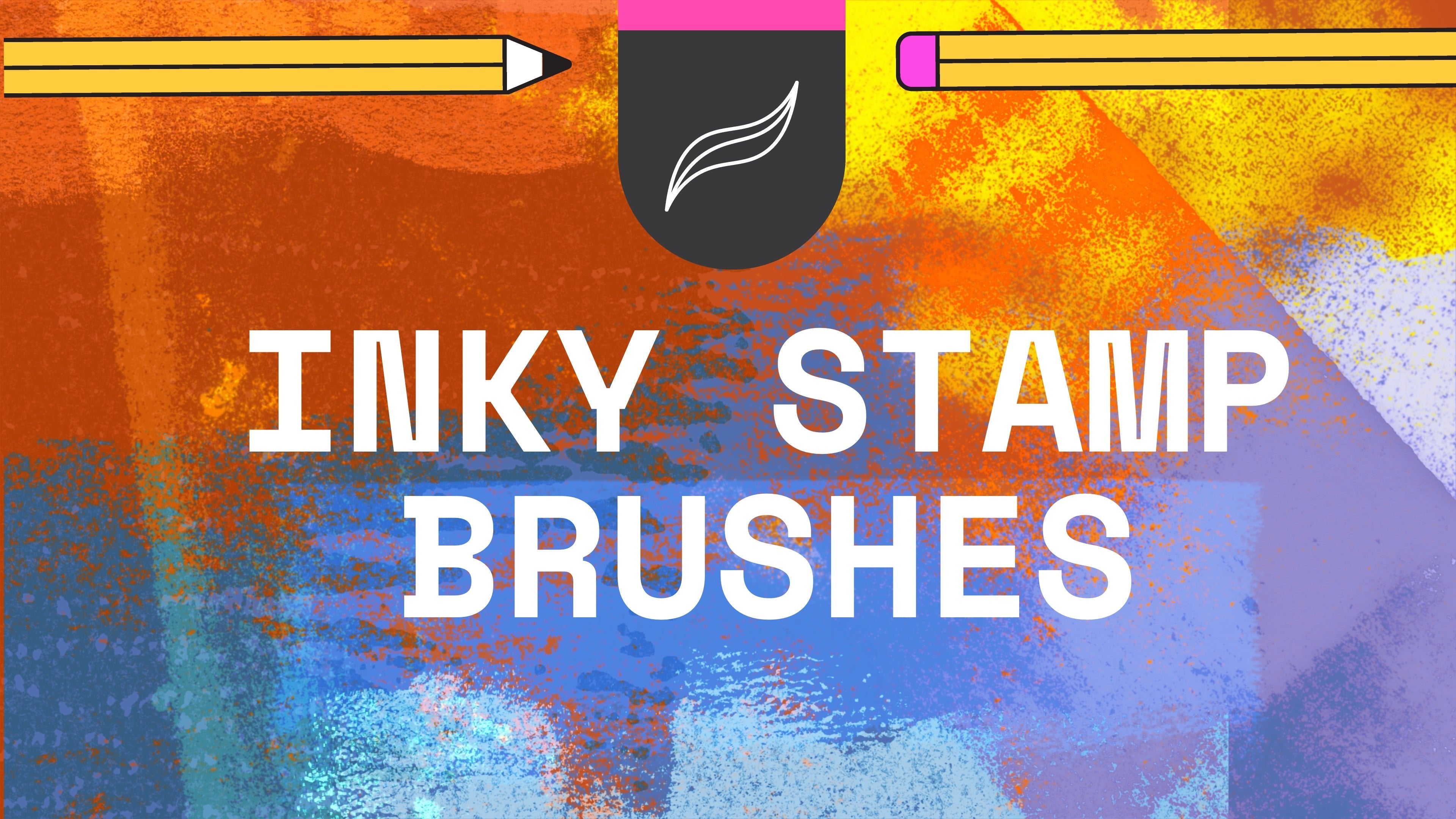 Inky Stamp Brushes for Procreate 29-Pack | Splatter & Texture ...